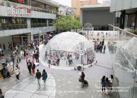 China Lightweight Exhibition Geodesic Dome Tents With Clear PVC Roof Cover for sale