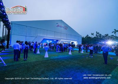 China Liri Aluminum And White PVC Outdoor Event Tents Wind Load 100KM/h for sale