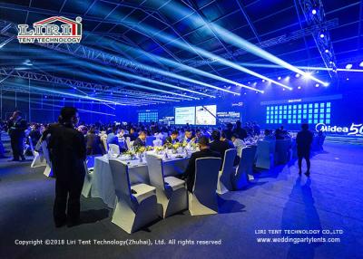 China Liri Aluminum And White PVC Outdoor Event Tents Wind Load 100KM/h for sale