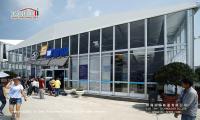 China Fire Retardant Outdoor Exhibition Tents , Cinema Movie Tent Structure With Glass Walls And Inflatable Roof for sale
