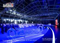 China 50m Width Huge Aluminum Frame Tent 10m Eave Height Glass Doors For Outdoor Event for sale