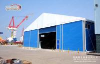 China Water Resistant Industrial Storage Tents With Steel Sandwich Hard Wall for sale