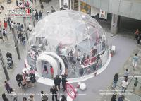 China Self - Cleaning Dia 6m Geodesic Dome Tents With Interior Decoration for sale