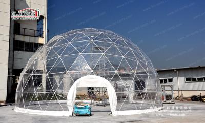 China Flame Retardant Steel Structure Geodesic Dome Tent Wind Speed 100km/H for sale