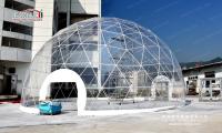 China Flame Retardant Steel Structure Geodesic Dome Tent Wind Speed 100km/H for sale