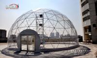 China Flame Retardant Steel Structure Geodesic Dome Tent Wind Speed 100km/H for sale