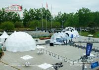 China 100sqm Steel Frame Geodesic Dome Tents With Interior Decoration For Exhibition Show for sale