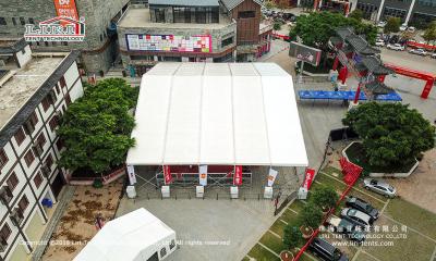 China Unique Aluminum And PVC Sports Shelter Tent 850g/Sqm Roof Cover for sale