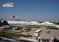 China 40x70m Multifunctional Hug Outdoor Exhibition Tents Tensioning Bar Roof Fixing for sale