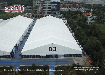 China 50m Clear Span Outdoor Exhibition Tents With Glass Wall Sidewalls for sale