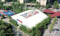 China Leisure Sports Shelter Tent With Logo Printed Flame Retardant To DIN4102 for sale