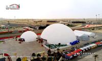 China Steel Structure Frame Geodesic Dome Tents With White PVC Roof Cover for sale