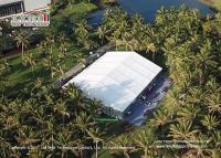 China Outdoor Conference Big Marquee Tent 50x30m With Glass Solid Walling Around Double Glass Door For 1000-2000 People for sale