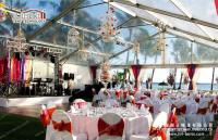 China Transparent Large Span Clear Wedding Party Tent Fire Retardant CFM DIN4102 B1/M2 for sale