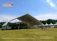 China 30m Width White Top Curve TFS Tent With Open Gable Ends For Exhibition for sale