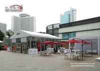 China Luxury Outdoor Event Tents 10x20m With Glass Panel For Dyson Exhibition for sale