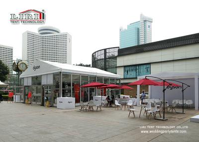 China Luxury Outdoor Event Tents 10x20m With Glass Panel For Dyson Exhibition for sale