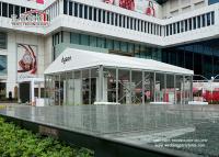 China Luxury Outdoor Event Tents 10x20m With Glass Panel For Dyson Exhibition for sale