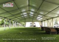 China Outdoor Conference Span Width 30m Event Tent Structure With White Lining Built On Grass Land for sale