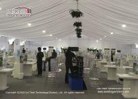 China Outdoor Conference Span Width 30m Event Tent Structure With White Lining Built On Grass Land for sale