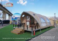 China Self - Cleaning Luxury Glamping Tents PVC-Coated Polyester Textile Side Walls for sale