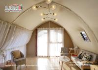 China Self - Cleaning Luxury Glamping Tents PVC-Coated Polyester Textile Side Walls for sale