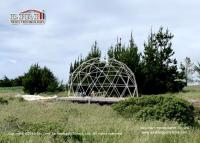 China 3-60M Big Glamping Geodesic Dome Tents With Self - Cleaning Ability for sale