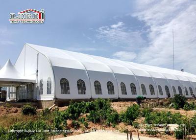 China 30X60 TFS Curved Party Tents With ABS Wall Heat Transfer Printing for sale