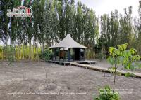 China 5m Width 2 People Luxury Glamping Tents With Wooden Flooring System for sale
