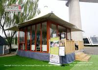 China Outdoor Hotel Luxury Glamping Tents High Peak White Roof And Aluminum Structure for sale