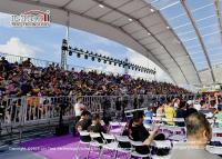 China Fire Retardant Durable Aluminum Polygon Tent 60x100m For Events With Grandstand for sale
