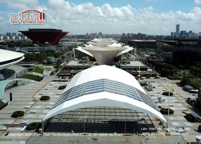 China Fire Retardant Durable Aluminum Polygon Tent 60x100m For Events With Grandstand for sale