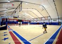 China Flame Retardant Arcum Tent With Printed Logo For Sports Basketball for sale