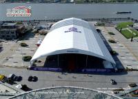 China Large Clear Span Aluminum And PVC Sport Event Tents Polygon Frame Structure for sale