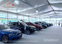 China Cube Structure Double Decker Tents For Car Exhibition With Thermo Roof for sale