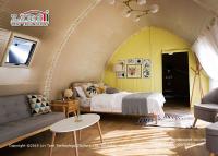 China Waterproof Shell Shape Outdoor Glamping Tent / Geodesic Dome Tent for sale