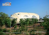 China Waterproof Shell Shape Outdoor Glamping Tent / Geodesic Dome Tent for sale
