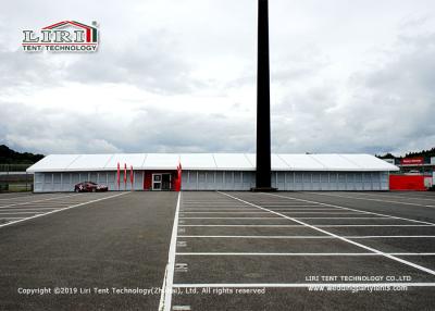 China Large Arcum Tent 15x40m With ABS Panel Around And Luxury Inner Decoration For F1 Event for sale