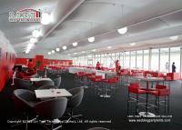 China Large Arcum Tent 15x40m With ABS Panel Around And Luxury Inner Decoration For F1 Event for sale