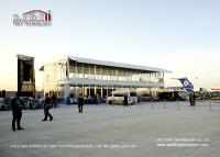 China White Double Decker Tent For Airshow With Glass Wall All Around TUV CFM IFAI for sale