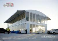 China White Double Decker Tent For Airshow With Glass Wall All Around TUV CFM IFAI for sale