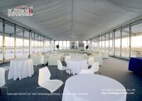 China White Double Decker Tent For Airshow With Glass Wall All Around TUV CFM IFAI for sale