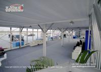 China White Double Decker Tent For Airshow With Glass Wall All Around TUV CFM IFAI for sale