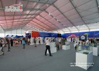 China 40M Wide Outdoor Event Tents Plain White PVC Roof Cover For Exhibition for sale