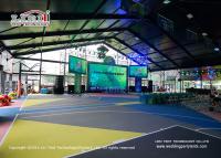 China High Safety Sports Team Tent Canopy Hard Sidewall Double - Wing Glass Door for sale