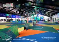 China High Safety Sports Team Tent Canopy Hard Sidewall Double - Wing Glass Door for sale