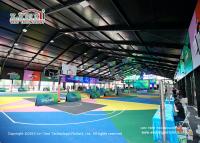 China High Safety Sports Team Tent Canopy Hard Sidewall Double - Wing Glass Door for sale
