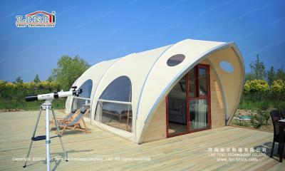 China Waterproof Shell Shape Luxury Glamping Tent Wind Load 120km/h for sale