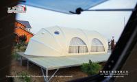China Waterproof Shell Shape Luxury Glamping Tent Wind Load 120km/h for sale