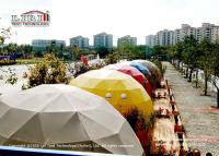 China Large Outdoor Oval Luxury Glamping Tents Custom Color CFM NFPA IFAI for sale